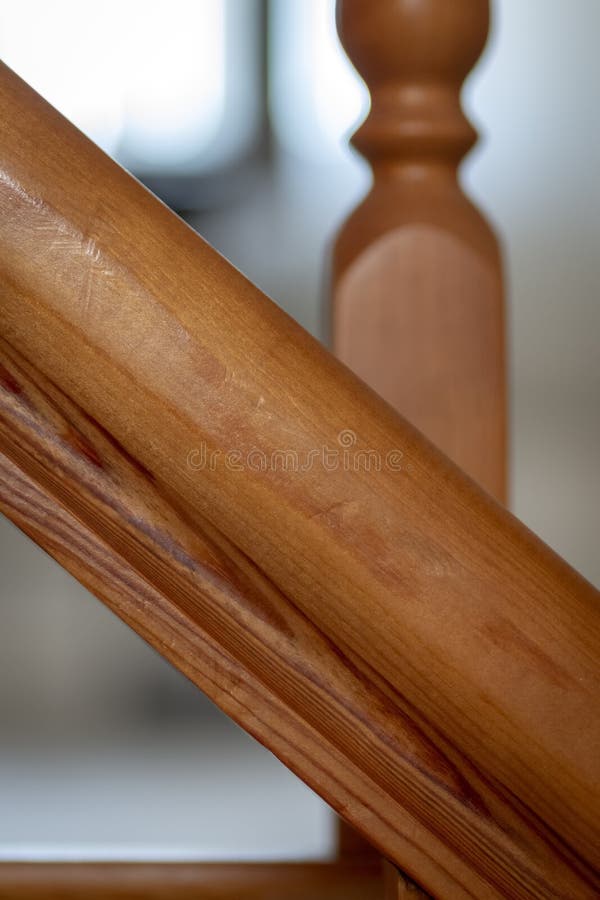 Wooden baluster close-up stock photo. Image of brown - 197947498