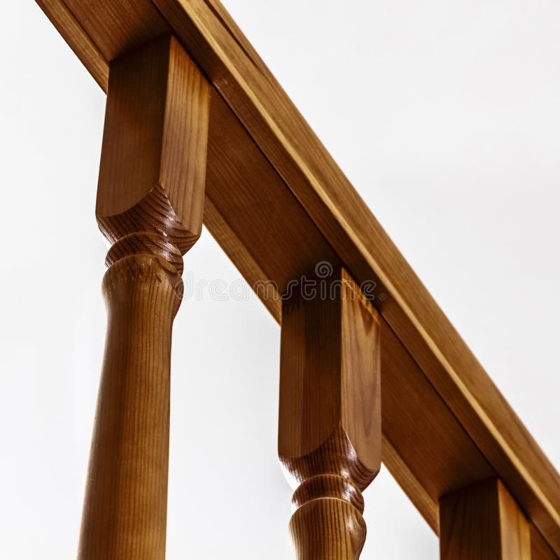Wooden baluster close-up stock image. Image of design - 275116807
