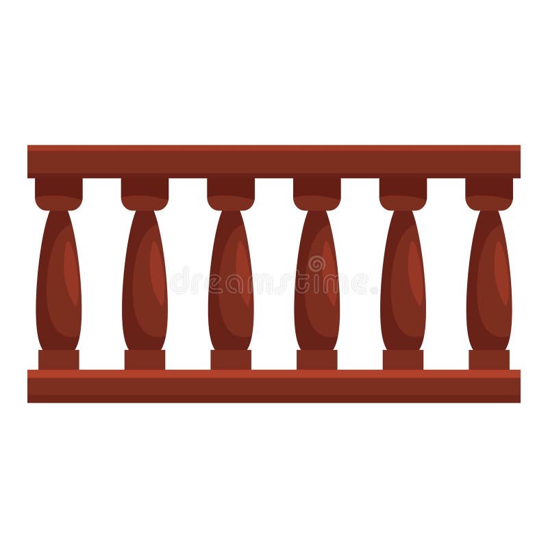 Wooden Balustrade Separating Space in Classic Style Stock Vector ...