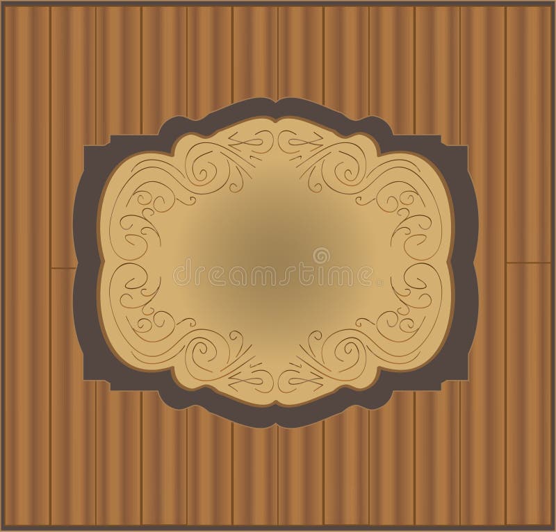 Wooden banner vector stock vector. Illustration of frame - 31108753