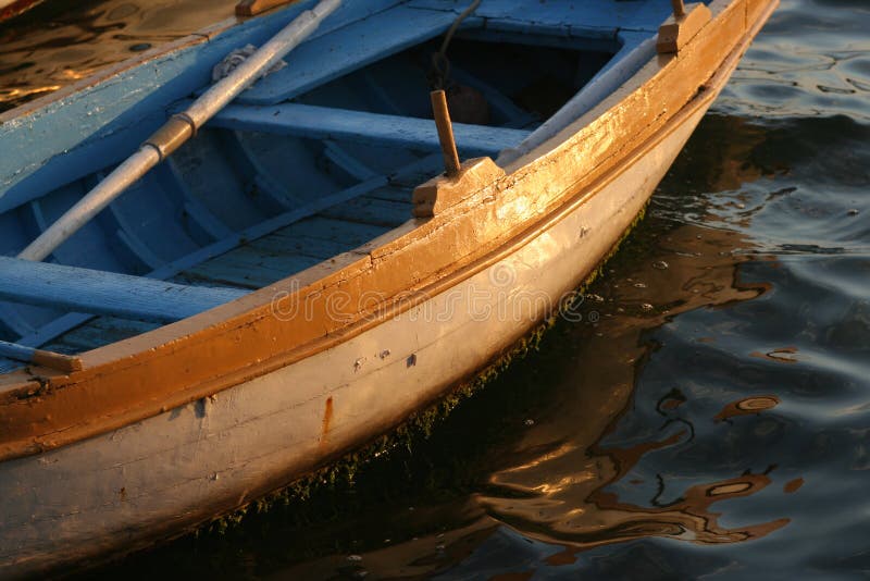 Wooden barge stock photo. Image of wood, sunset, paddle - 2554168