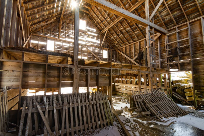Old barn interior stock photo. Image of architecture - 10820312