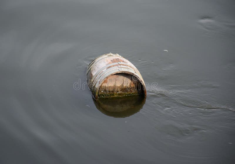 Wooden Barrel Floating in Water Stock Photo - Image of barrel, floating ...