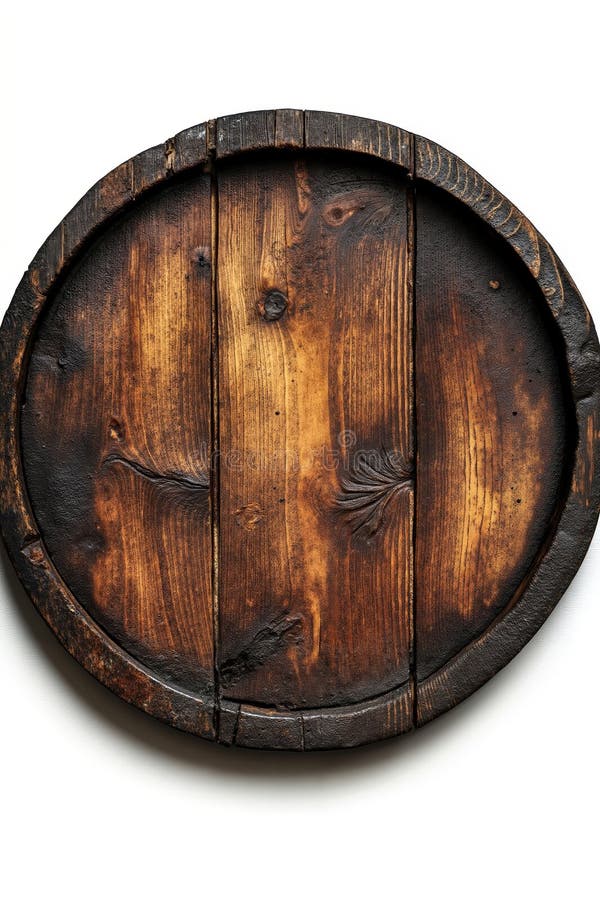 A Wooden Barrel Head on a White Background Stock Image - Image of head ...