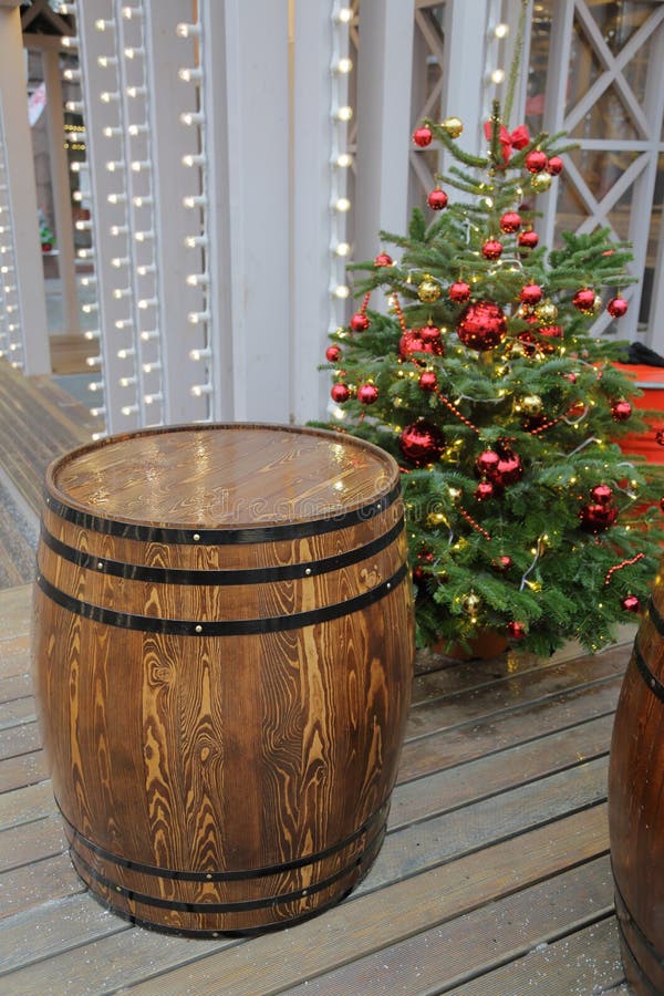 Wooden barrel with hoops stock image. Image of wine, container - 82793079