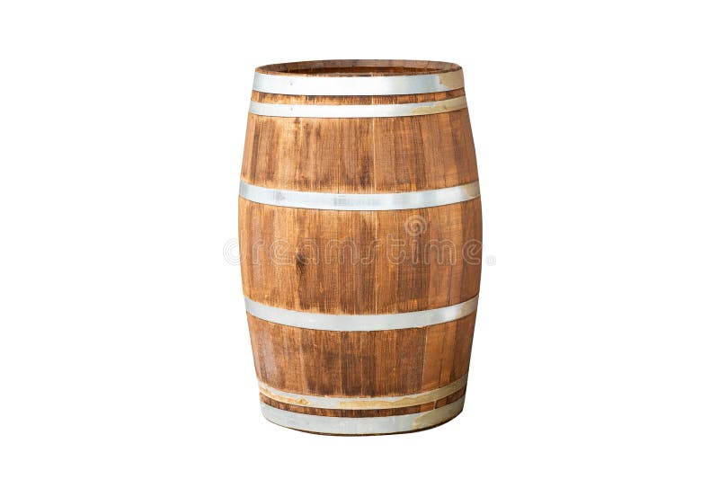 Wooden barrel isolated stock image. Image of storage - 295923113