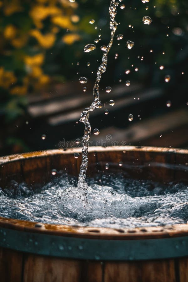 Wooden Barrel Leaking Water Stock Image - Image of scenario, scene ...