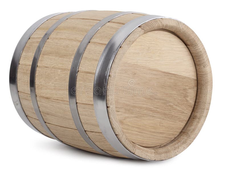 Front View of a Barrel on Stand Stock Image - Image of liquid, cargo ...