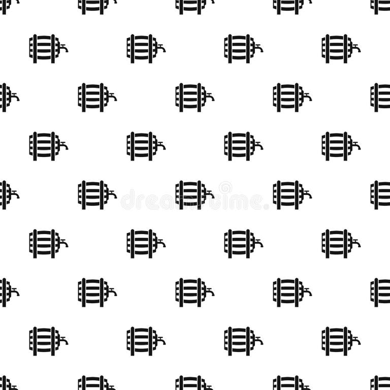 Wooden Barrel Pattern, Simple Style Stock Vector - Illustration of ...
