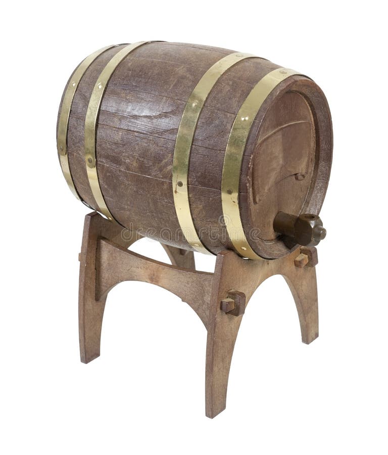 Wooden Barrel on Stand stock image. Image of kegger, metal - 29658229