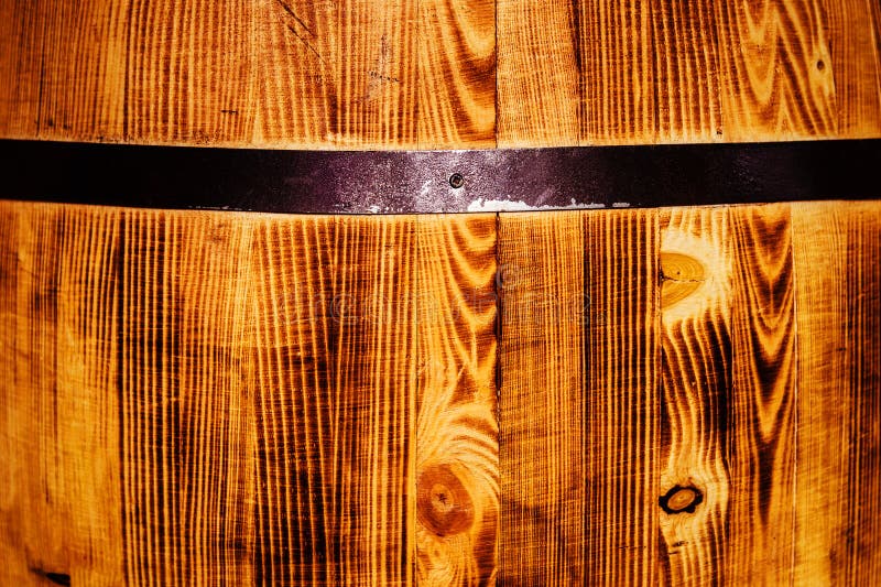 Wooden Barrel Texture. a Fragment of an Old Container for Storing Wine ...