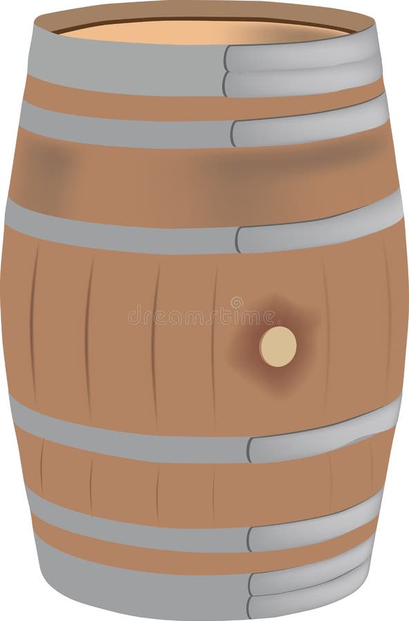 Wooden Barrel To Hold Liquids- Stock Vector - Illustration of wine ...