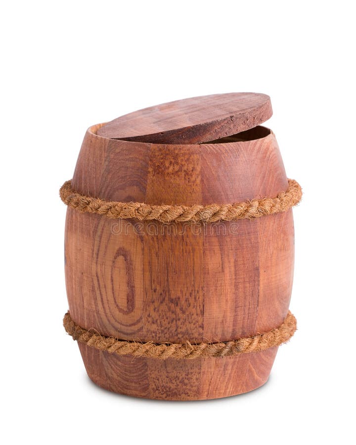 Wooden Barrel Wrapped in a Rope Stock Photo - Image of wrapped, beer ...