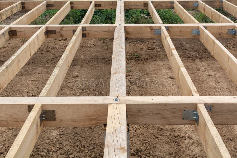 The Wooden Structure of the Building. Wooden Frame House Construction ...