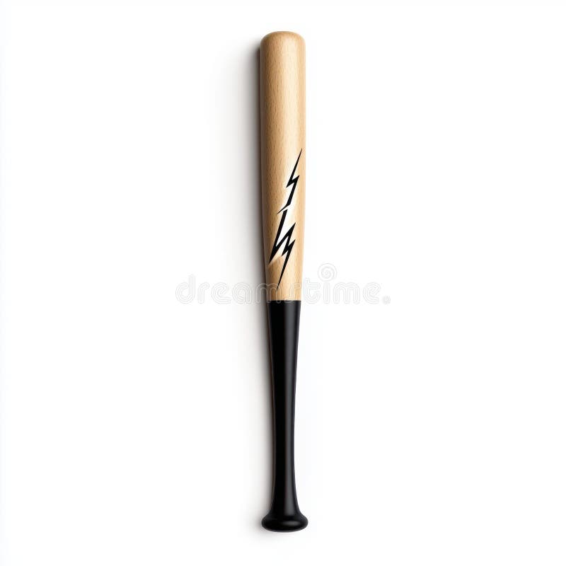 Baseball Bat with Lightning Stock Illustration - Illustration of ...
