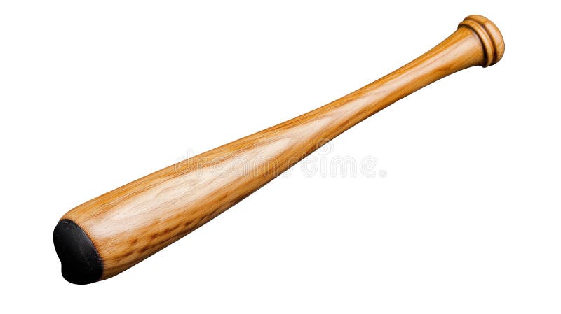 Wooden Baseball Bat with Detailed Grain on Transparent Background Stock ...