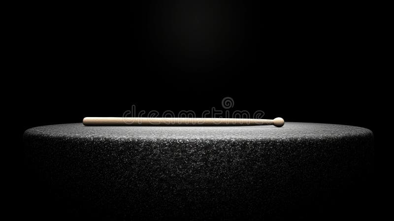 A Wooden Baseball Bat Rests on a Black, Textured Surface. Stock Photo ...
