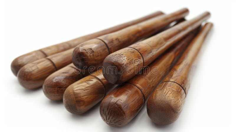 Wooden Baseball Bats on White Surface Stock Photo - Image of objects ...