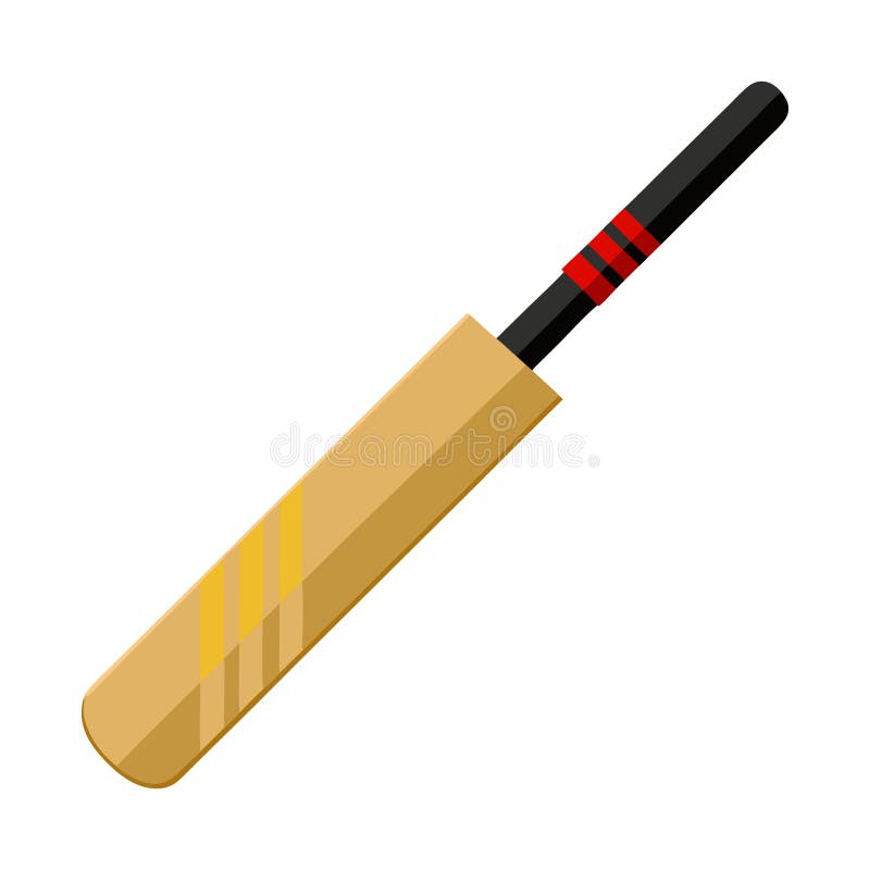 A Wooden Bat with a Red Stripe on it Stock Vector - Illustration of ...