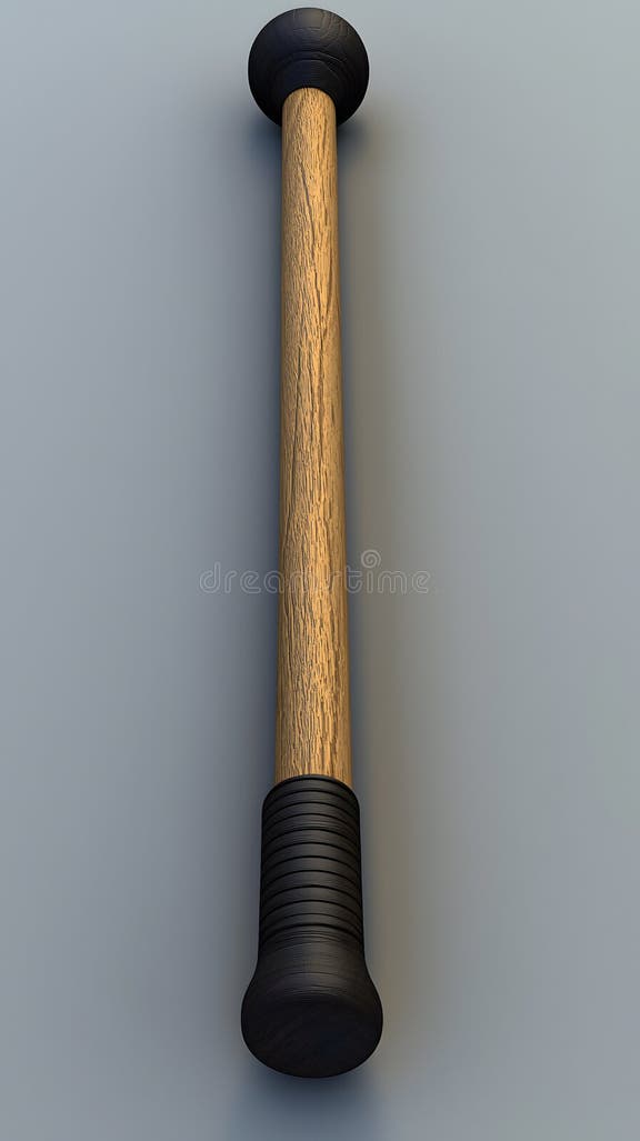 Wooden Bat with a Sleek Design Stock Illustration - Illustration of ...