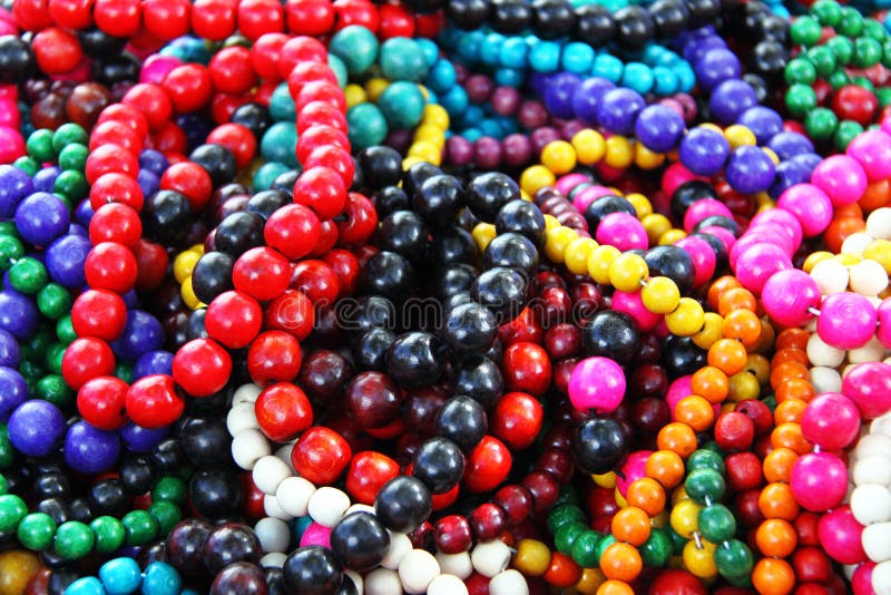 Wooden beads stock image. Image of yellow, design, bracelet - 39955107