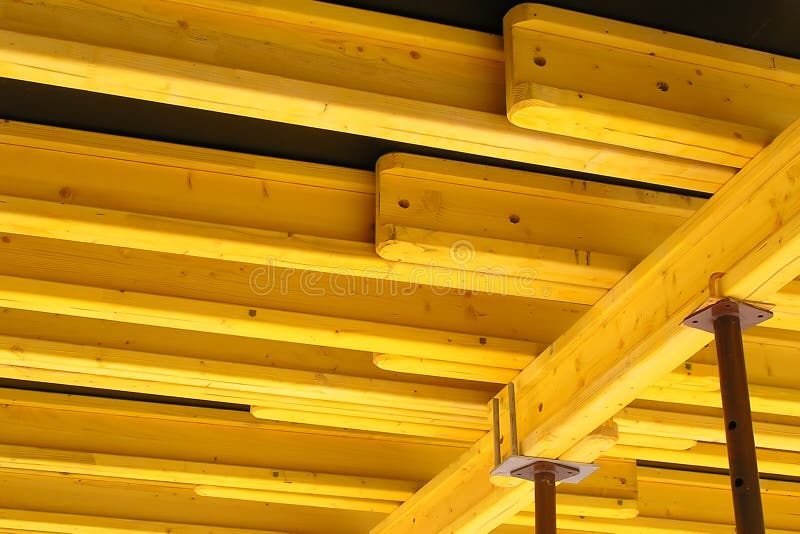 Wooden beam as part stock image. Image of bridge, column - 252155095