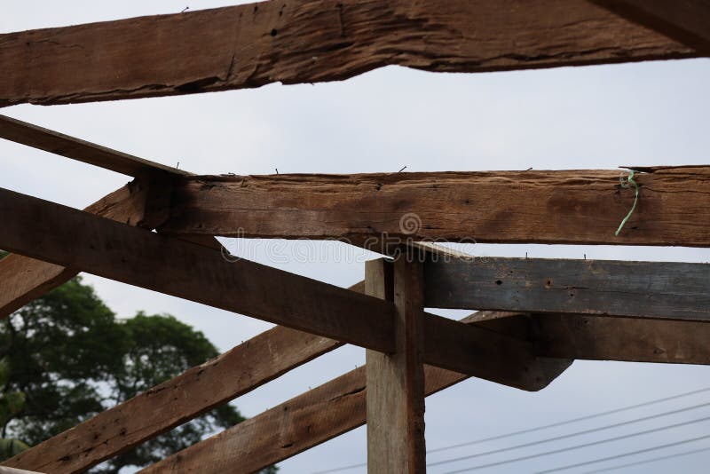 Wooden Beams Background Image for Unfinished House Building, Selectable ...