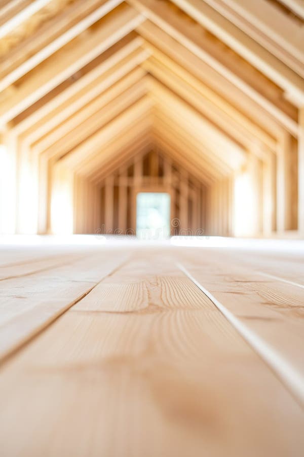 Wooden Beams Create an Intricate Pattern, Showcasing the Framework of ...