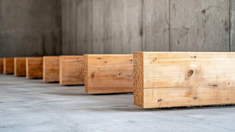 Wooden Beams Forming the Base for a Concrete Column, Prepared for ...