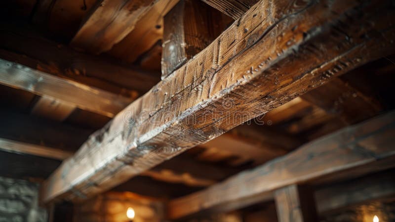 Wooden Beams of a Rustic Interior. Stock Photo - Image of texture ...