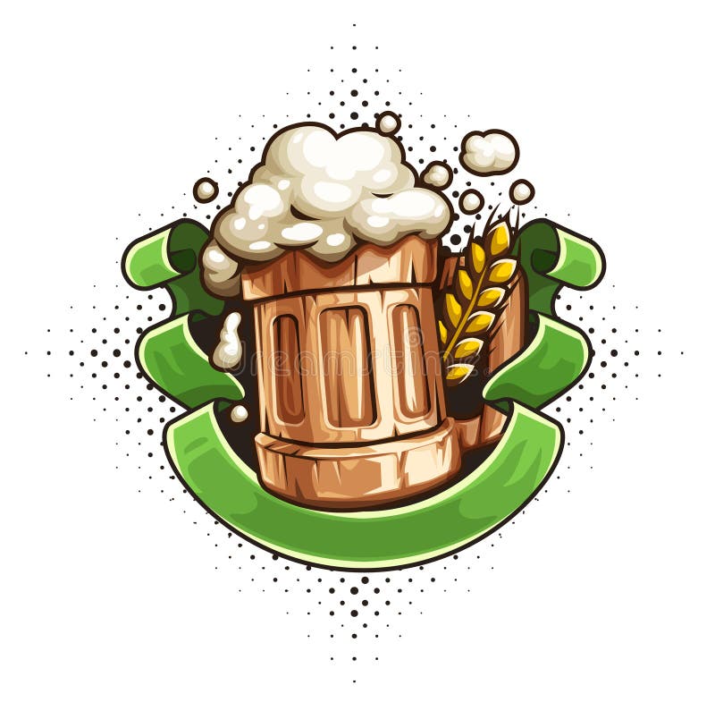 Wooden Beer Mug Vector.No Mash, No Gradient Stock Vector - Illustration ... Wooden Beer Mug Vector.No Mash, No Gradient Stock Vector - Illustration ...