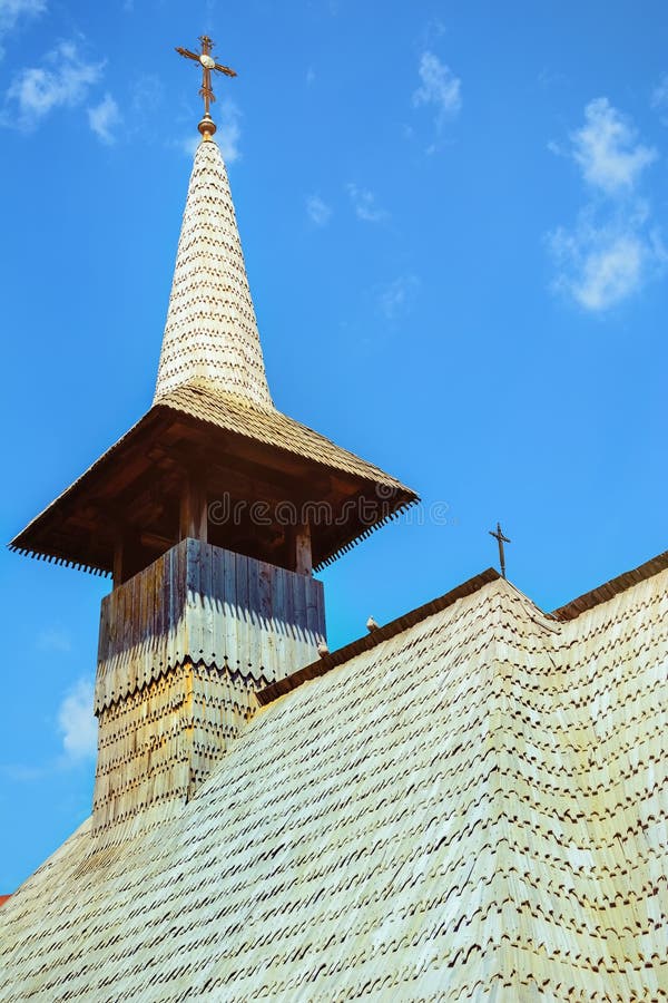 Wooden Bell Tower, Saint Nicholas Church Stock Image - Image of ...