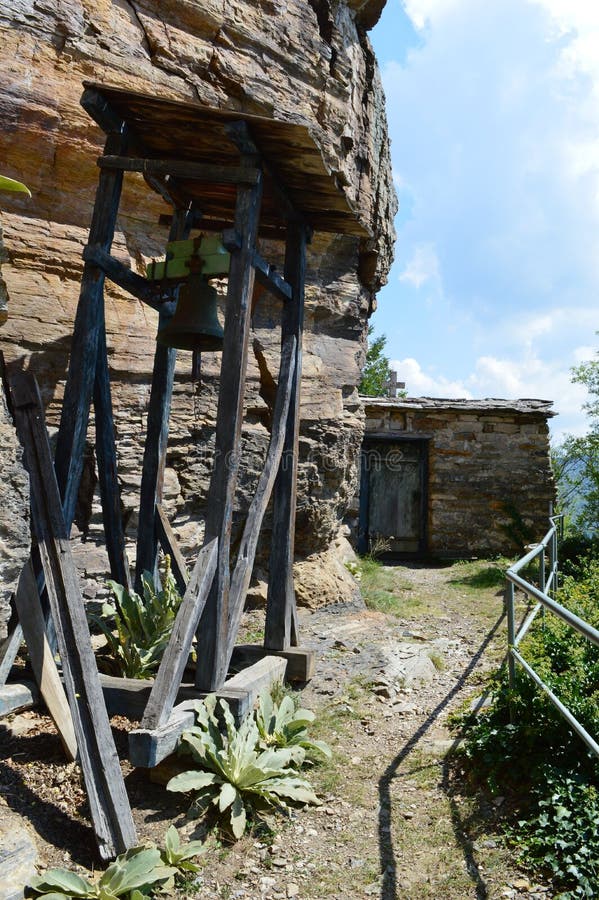 Wooden bell tower and gate stock image. Image of tower - 124069961