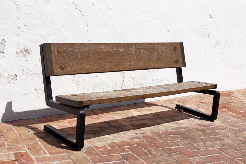 Wooden bench stock photo. Image of design, wall, paint - 46875186