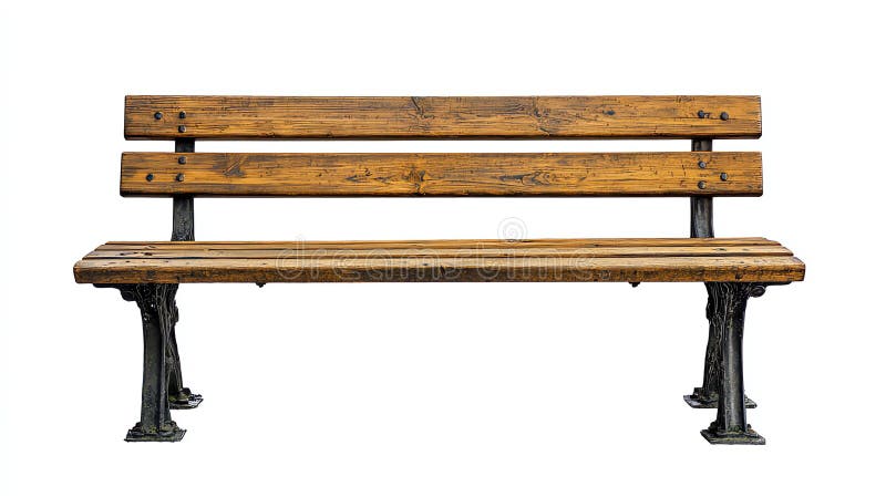 Wooden bench, AI generated stock illustration. Illustration of ...