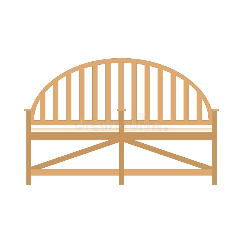 Wooden Bench. Benches Isolated. Vector Flat View Icon Design Outdoor ...