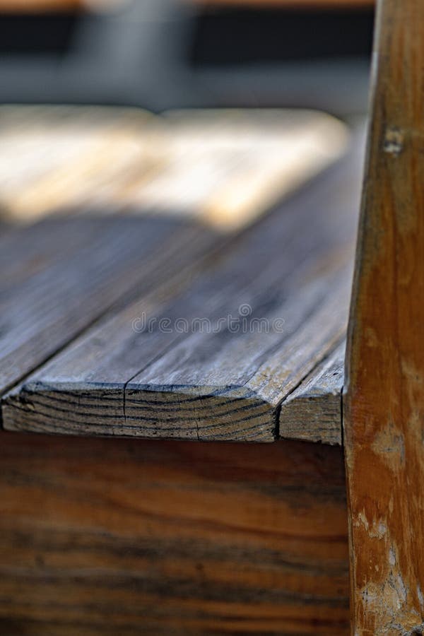 A Wooden Bench with a Wooden Floor Stock Photo - Image of bench, boards ...