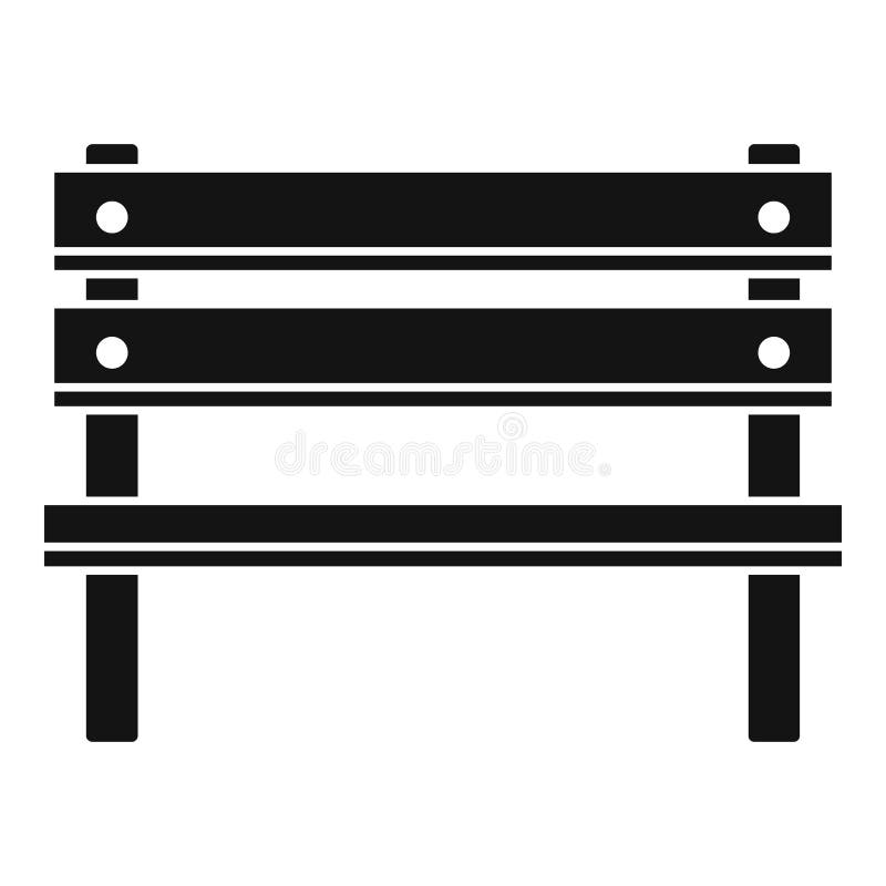 Wooden Bench Icon, Simple Style Stock Vector - Illustration of front ...