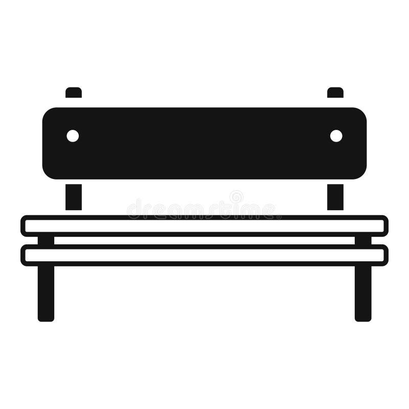 Wooden Bench Icon Simple Vector. Park Plan Space Stock Illustration ...