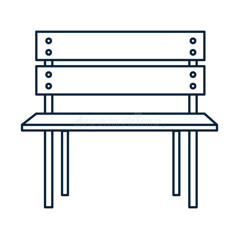 Wooden bench isolated stock vector. Illustration of chair - 129838229