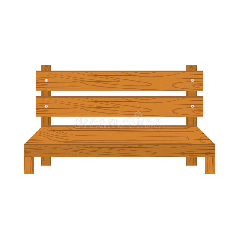 Wooden Bench Isolated Illustration Stock Vector - Illustration of ...
