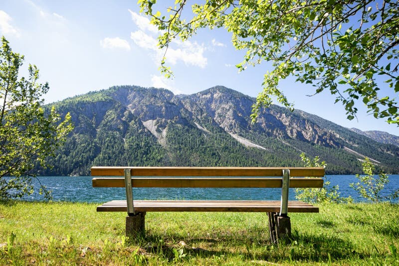 Wooden bench stock image. Image of edge, furniture, outdoors - 32022449