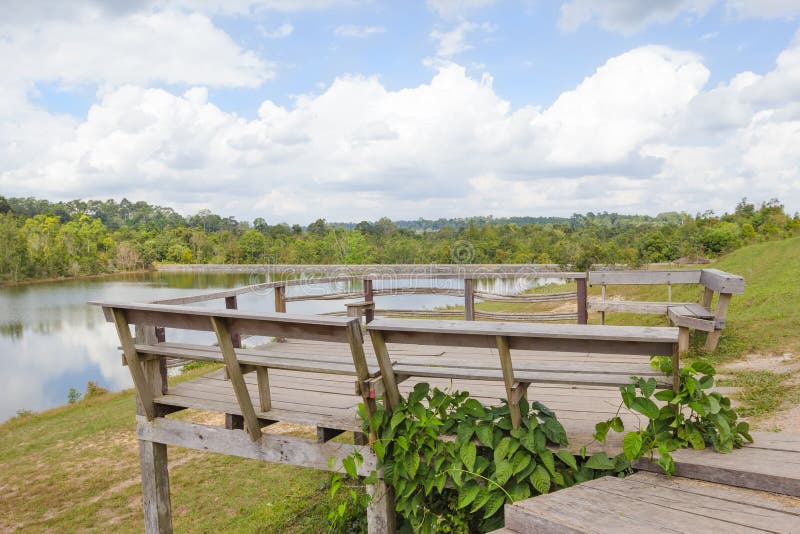 Bench in the National Park,Thailand. Stock Photo - Image of seat, bush ...