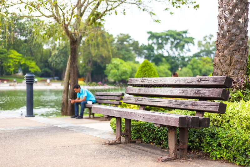 Bench on path in park stock image. Image of park, footpath - 10884979