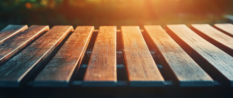 A Wooden Bench with a Simple Design is Positioned on a Wooden Floor ...