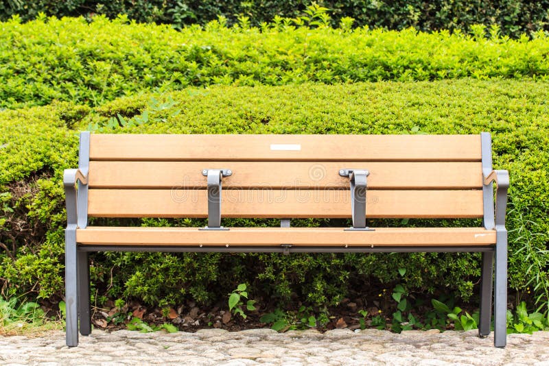 Wooden bench stock photo. Image of lawn, foliage, bench - 34714198