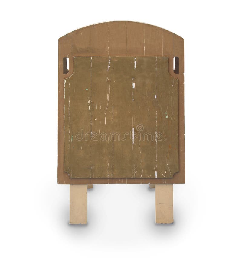 An Old Wooden Billboard by the Wall Stock Photo - Image of wood ...