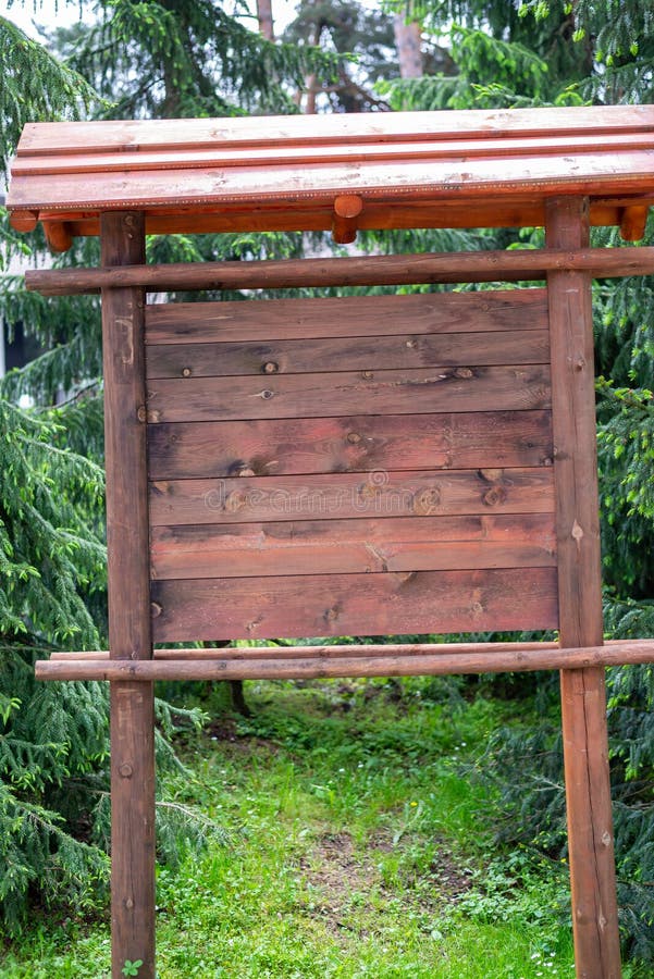 Wooden Billboard for Information Stock Image - Image of outdoor ...