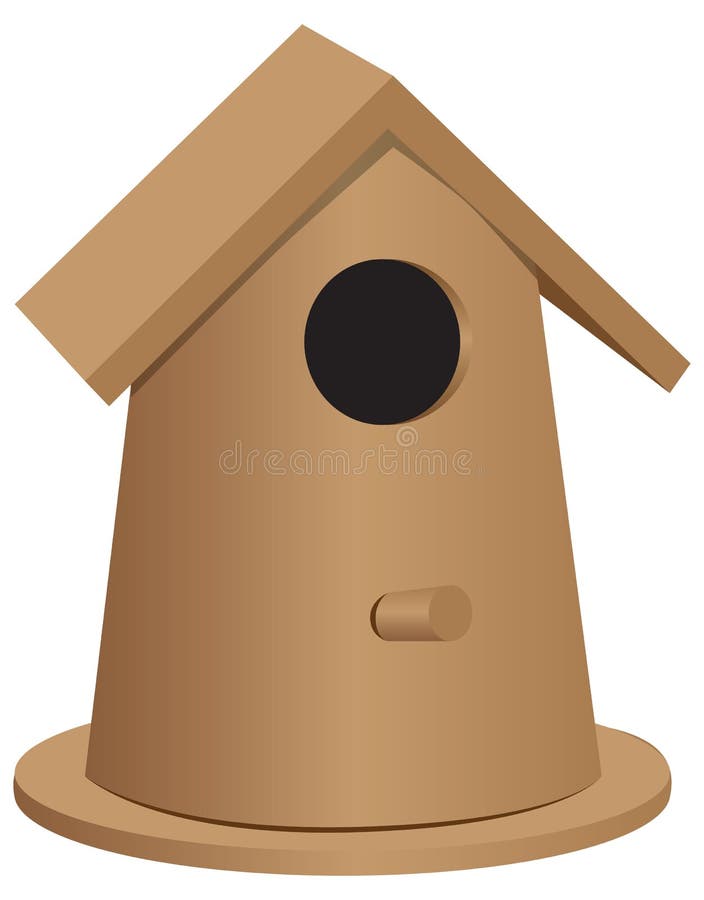 Wooden Bird House Oval Shape Stock Illustrations – 4 Wooden Bird House ...