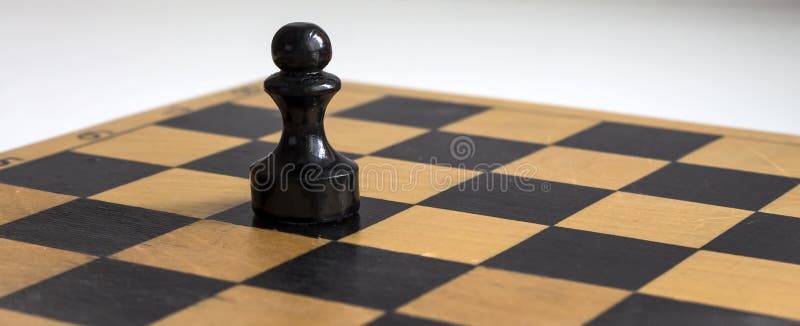 Black Wooden Pawn on the Board Stock Photo - Image of competition ...